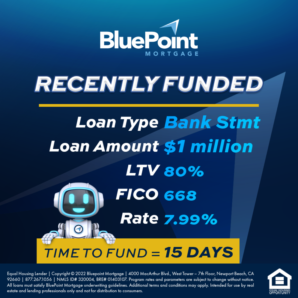 Bank Statement BluePoint Mortgage